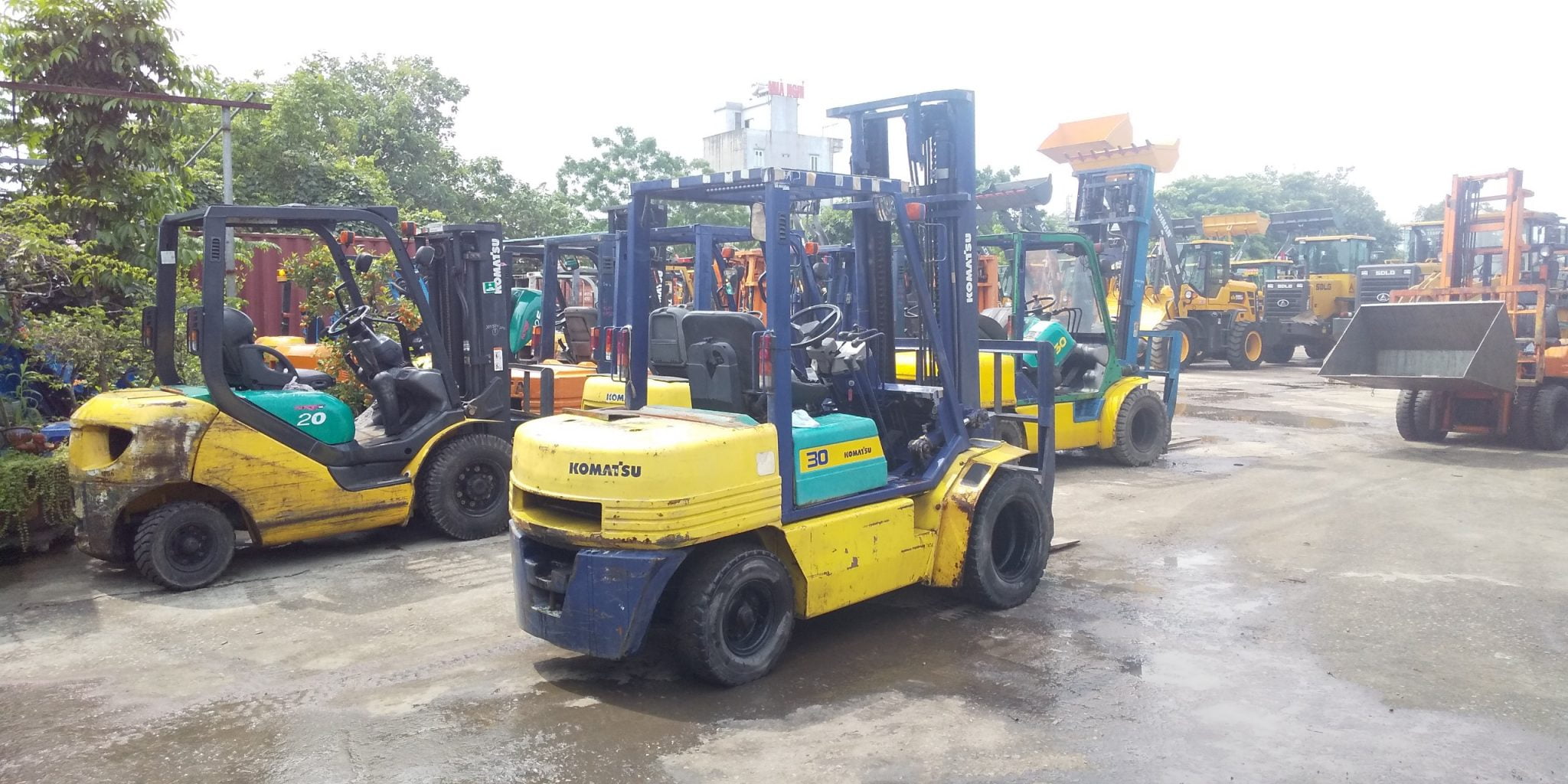 Xe nâng Komatsu máy dầu 3 tấn FD30-11 | Số sàn | 4 mét | Gật gù